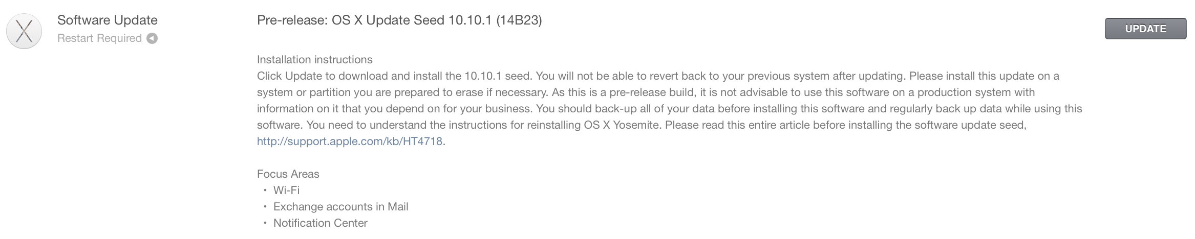 OS X Yosemite 10.10.1 build 14B23 seeded to developers - 9to5Mac