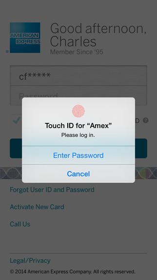 Amex Mobile iPhone app adds easy account login w/ Touch ID fingerprint ...