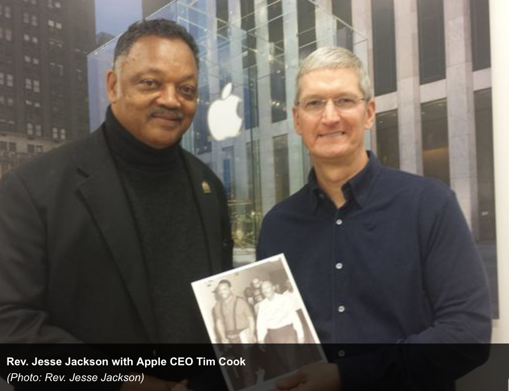 Tim Cook met w/ Rev. Jesse Jackson ahead of income/diversity protest ...
