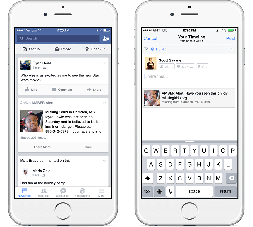 Facebook adding AMBER Alerts to its mobile apps and web - 9to5Mac