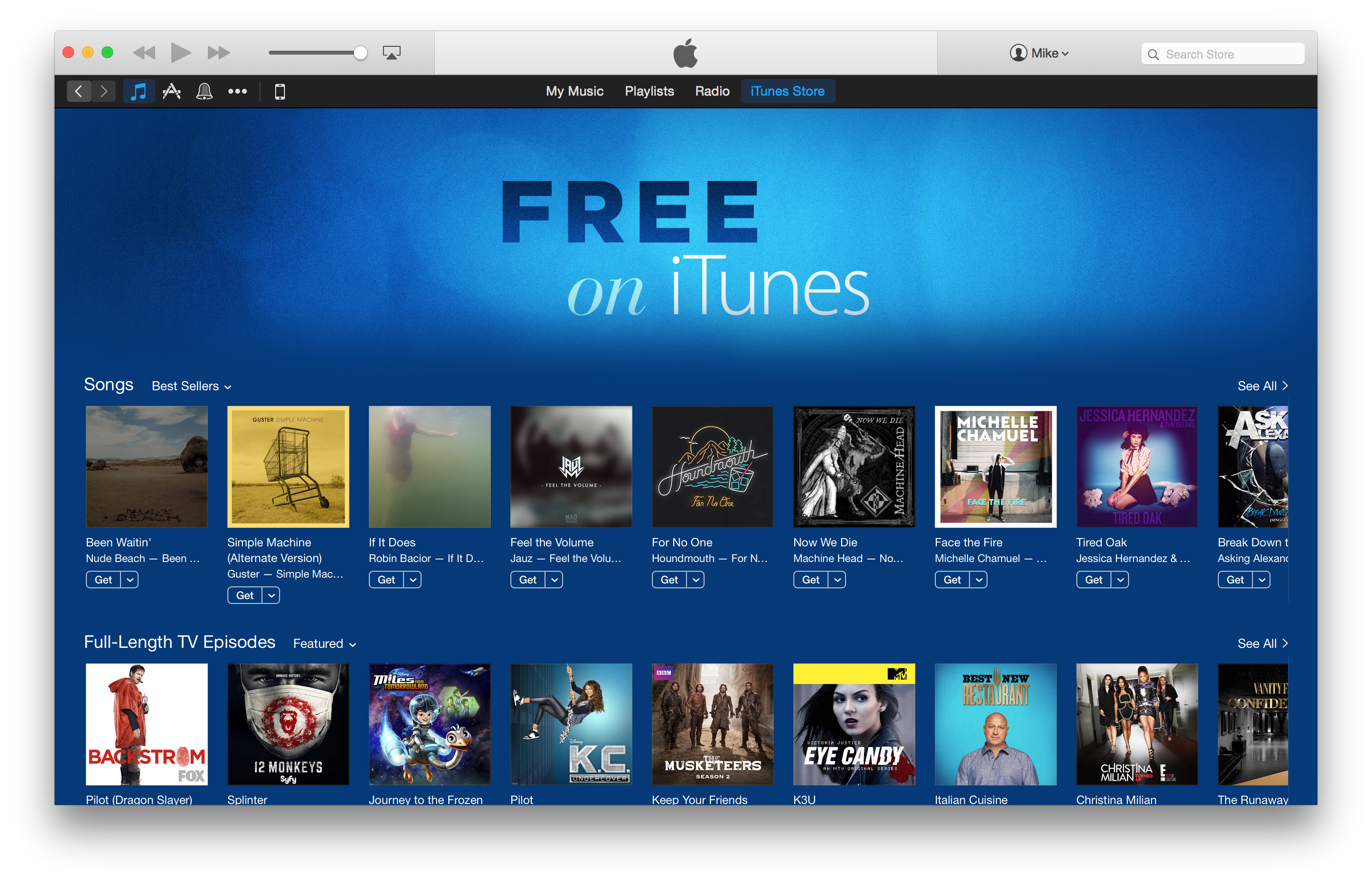 Apple adds new 'Free on iTunes' section featuring singles and TV shows ...