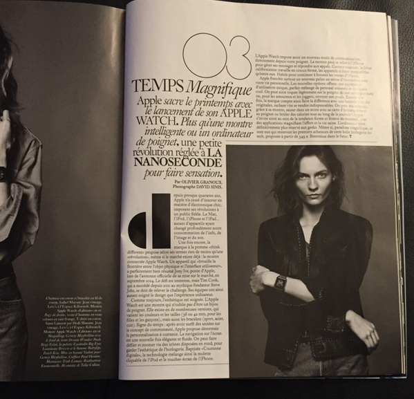 Apple Watch Edition again showcased by Vogue, this time in Paris issue ...