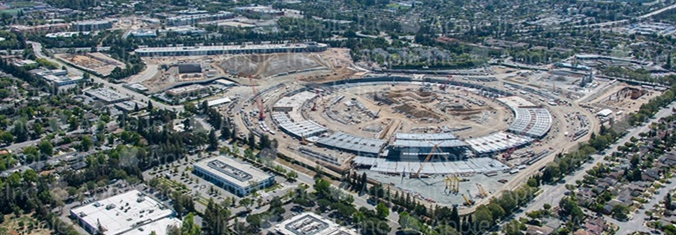 Apple's new Campus 2 aerial shot shows building progress on several ...