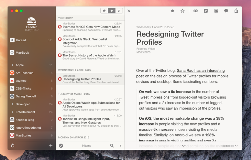 Reeder 3 for Mac coming soon w/ redesigned interface, will be a free ...