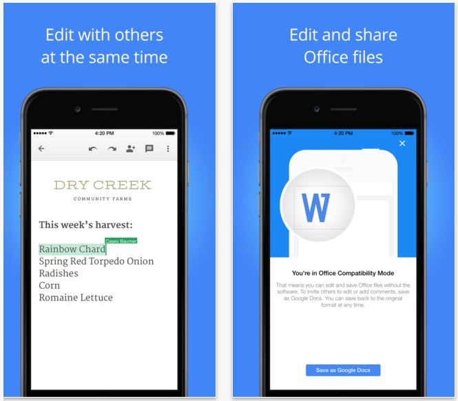 Google updates iOS Google Docs app with improved editing features ...