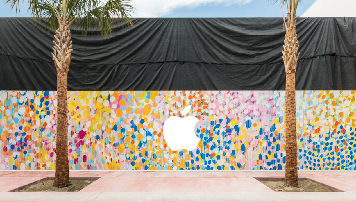 Apple promotes upcoming Miami retail location with colorful new mural ...