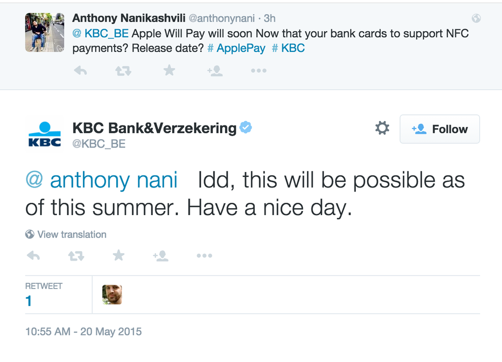 Apple Pay coming to Belgium this summer, KBC Bank tweets (Updated ...