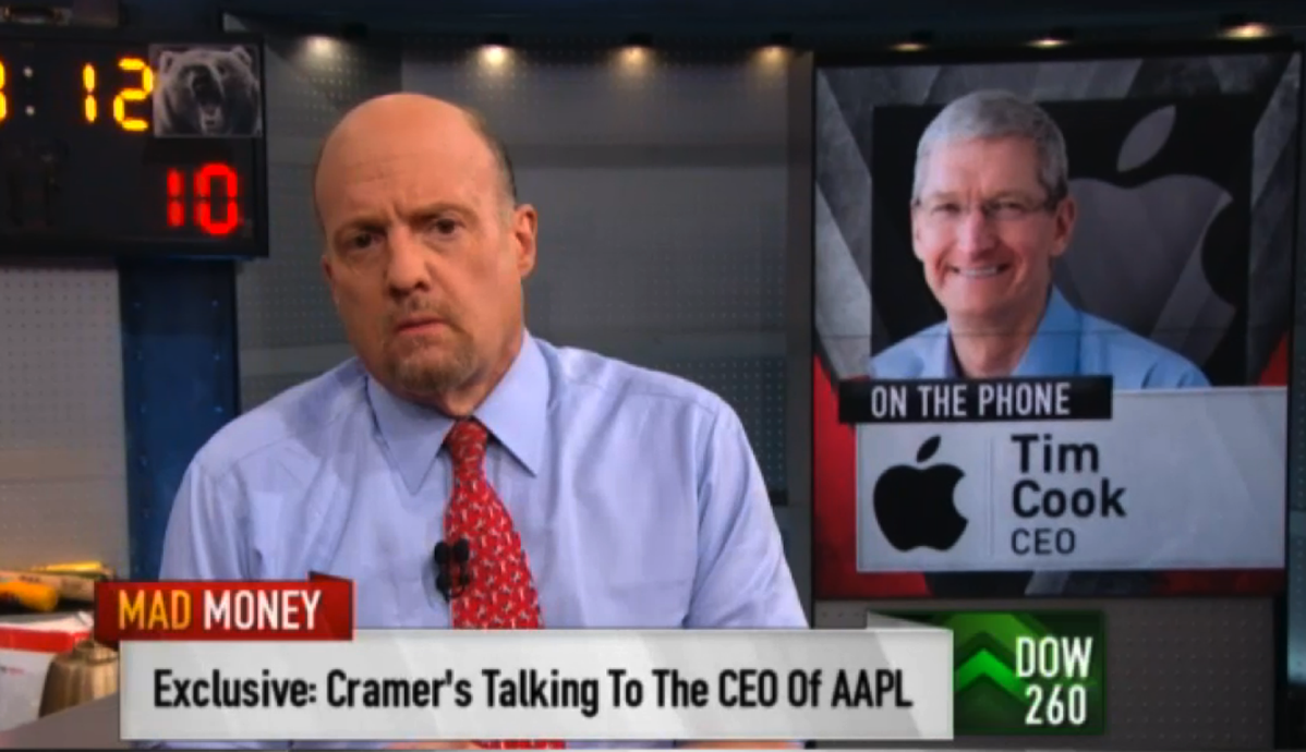 Tim Cook assures investors, via Jim Cramer email, that Apple is still ...