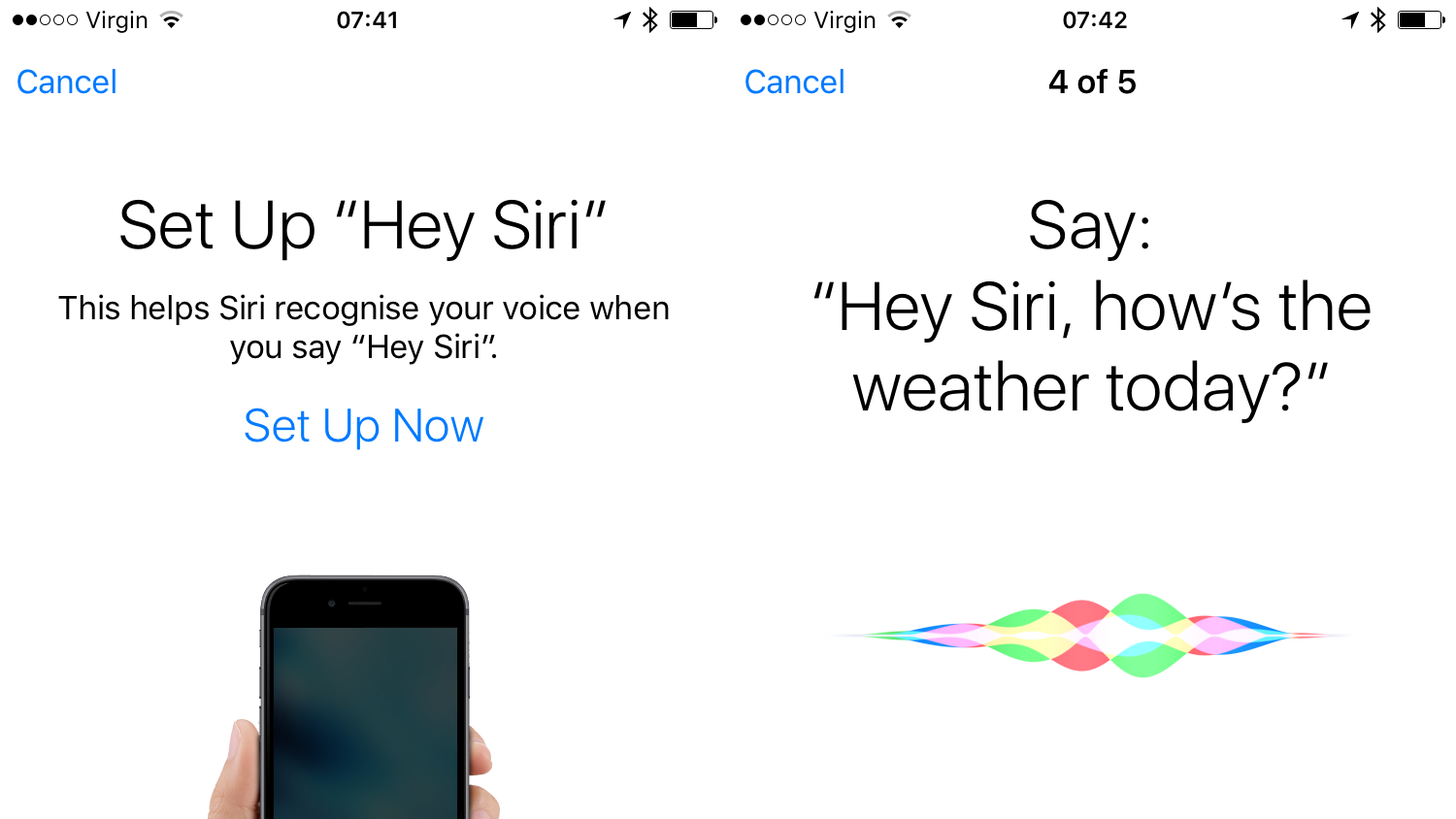 iOS 9 includes 'Hey Siri' voice training to help Siri better recognize ...