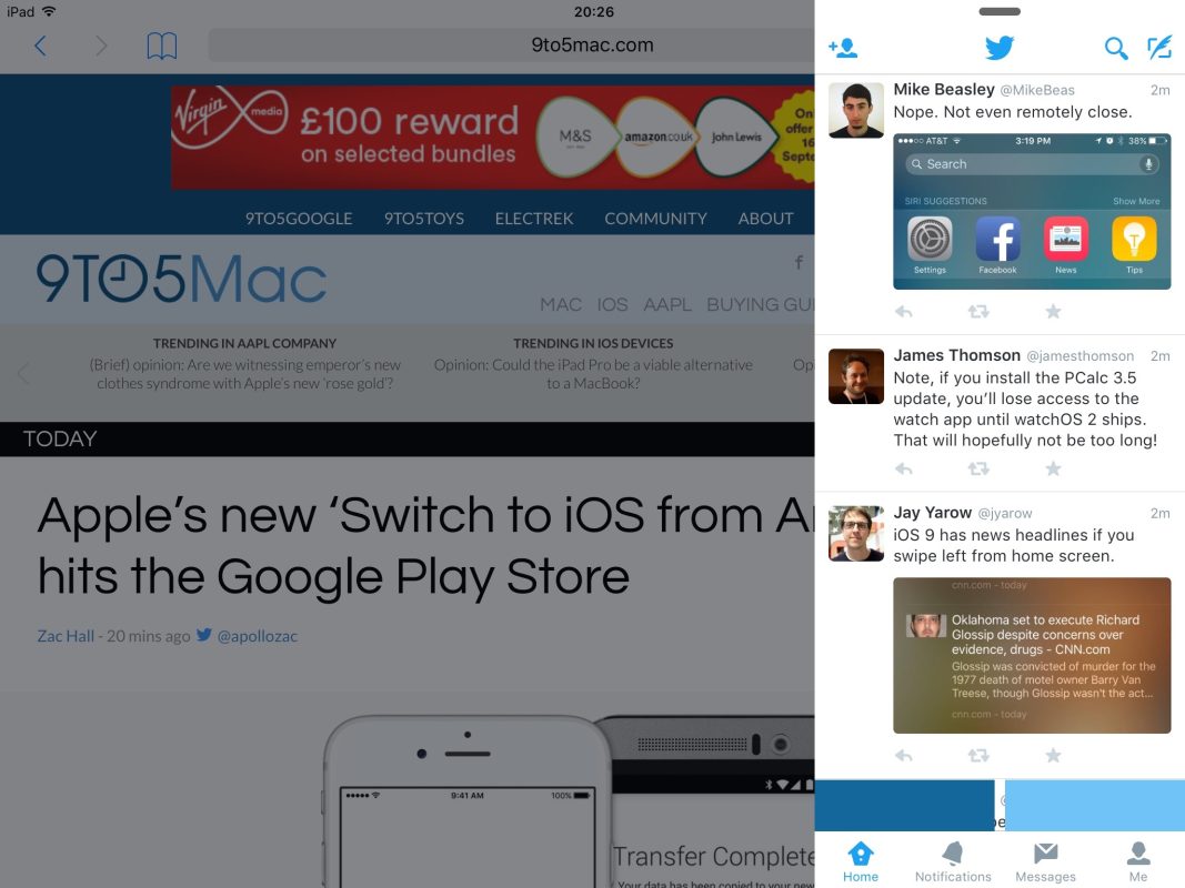 Twitter for iOS 9 enables quick reply to tweets directly from the ...