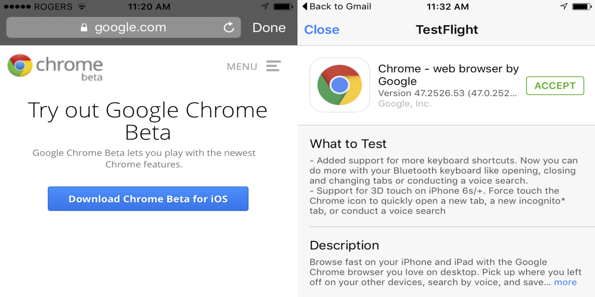 Google launches Chrome beta for iOS through Apple’s TestFlight, first ...