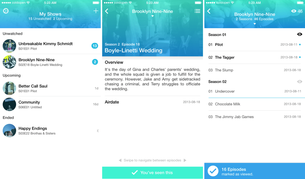 Review: Cold Open for iOS makes it easy to track your favorite TV shows ...