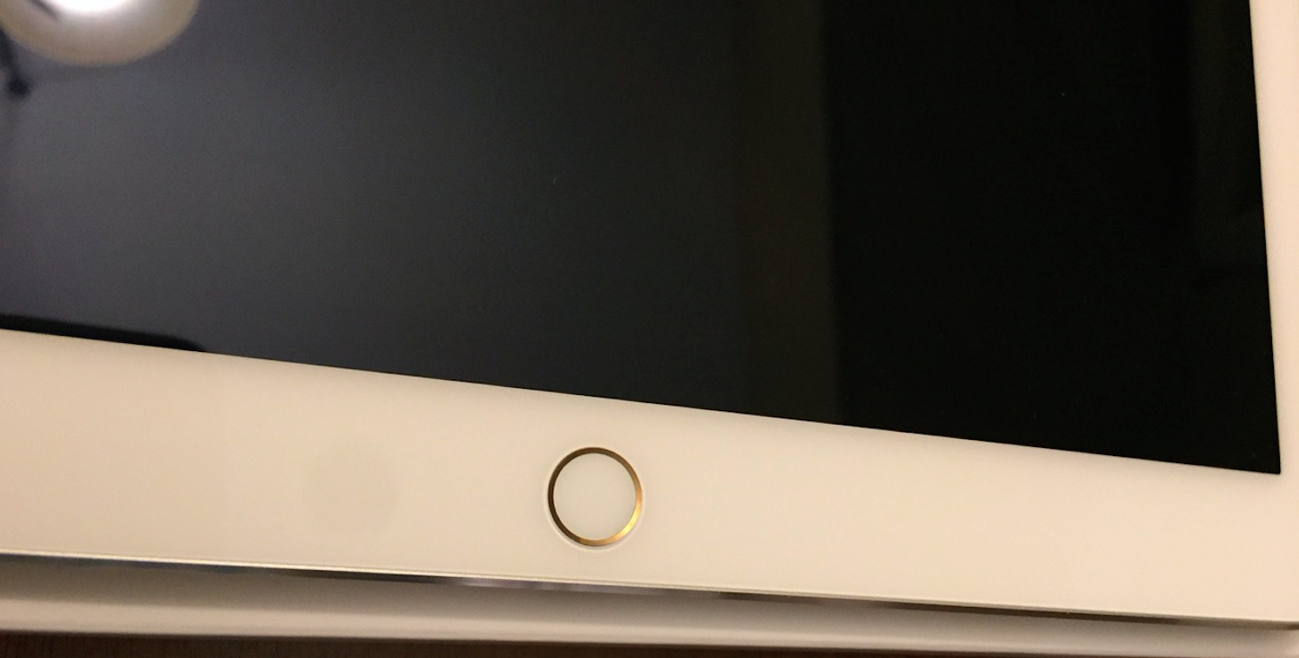 Rare manufacturing error leaves iPad Pro with gold Touch ID ring and ...