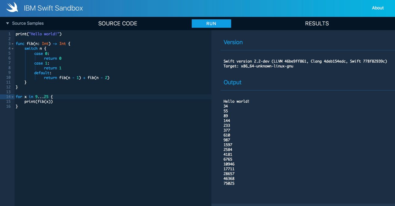 Write Swift code in a web browser with the IBM Swift Sandbox - 9to5Mac