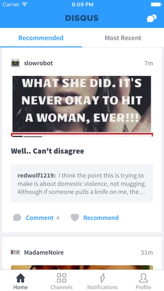 Disqus releases first iPhone app w/ support for tracking comments ...
