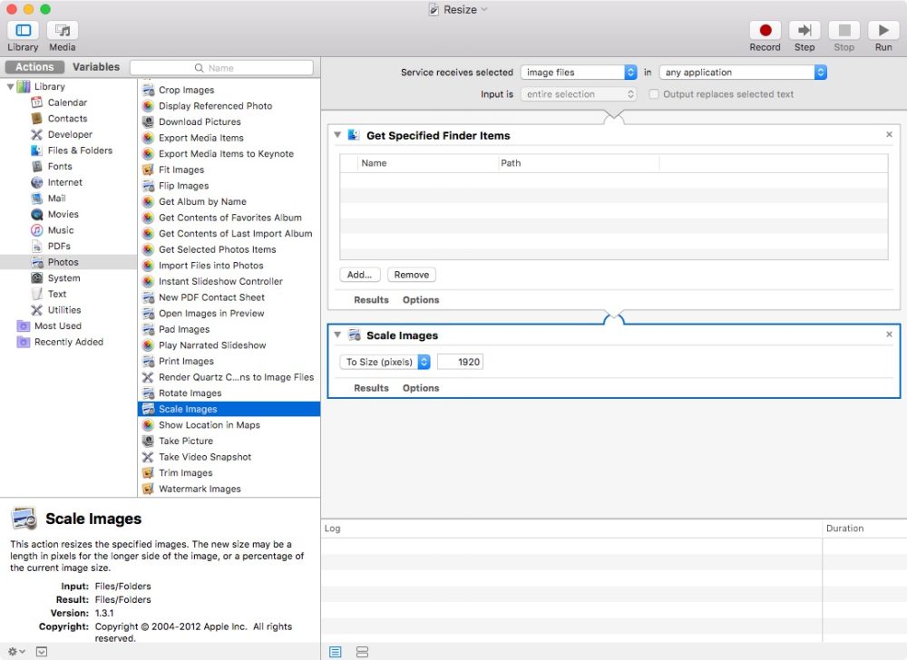 How-To: Quickly resize images on OS X using a Service with Automator ...