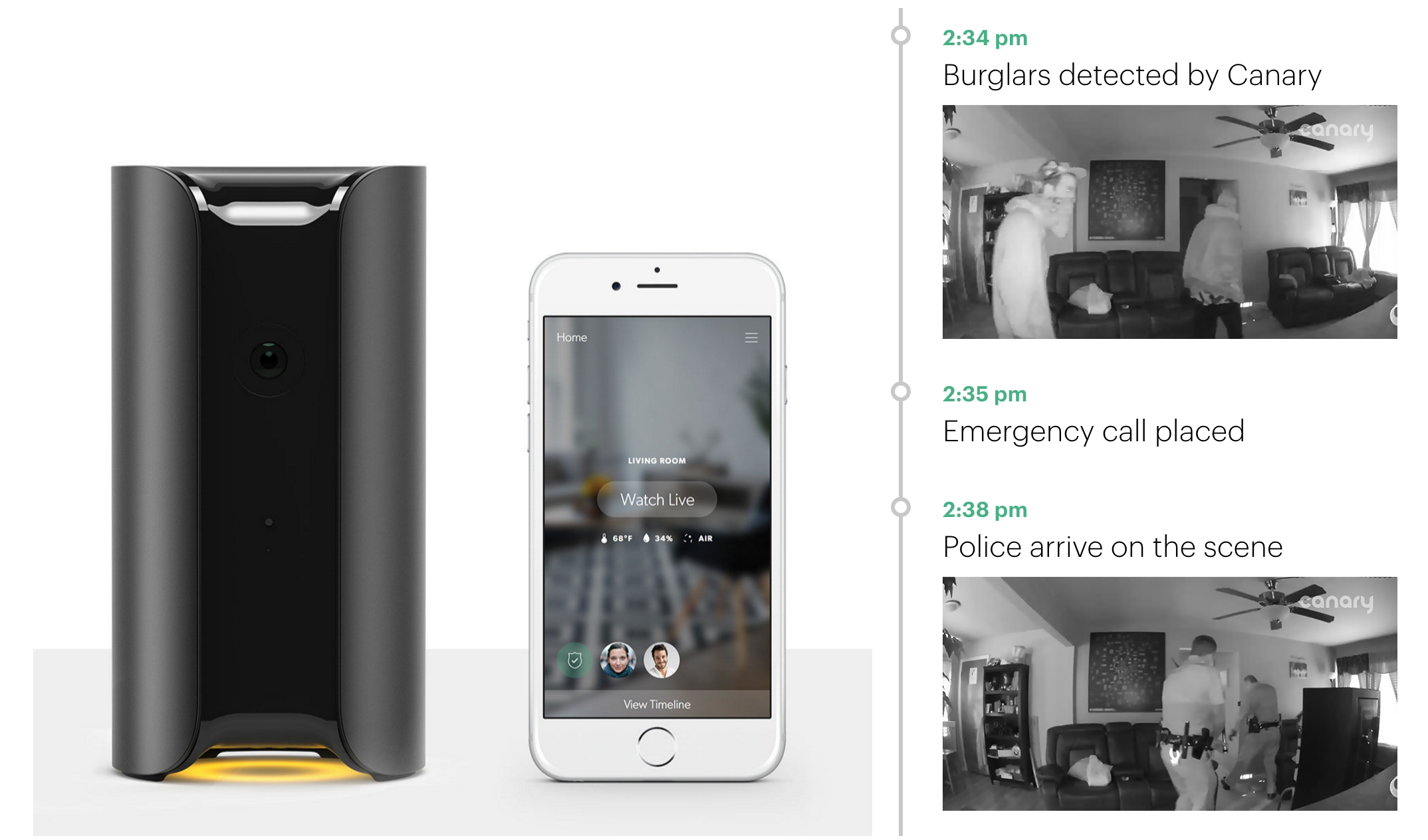 A walkthrough of Canary security cam & air quality/temperature sensor for iPhone & Apple Watch ...