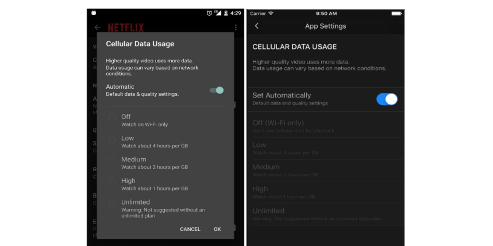 Netflix adds ‘cellular data controls’ to limit video quality based on ...