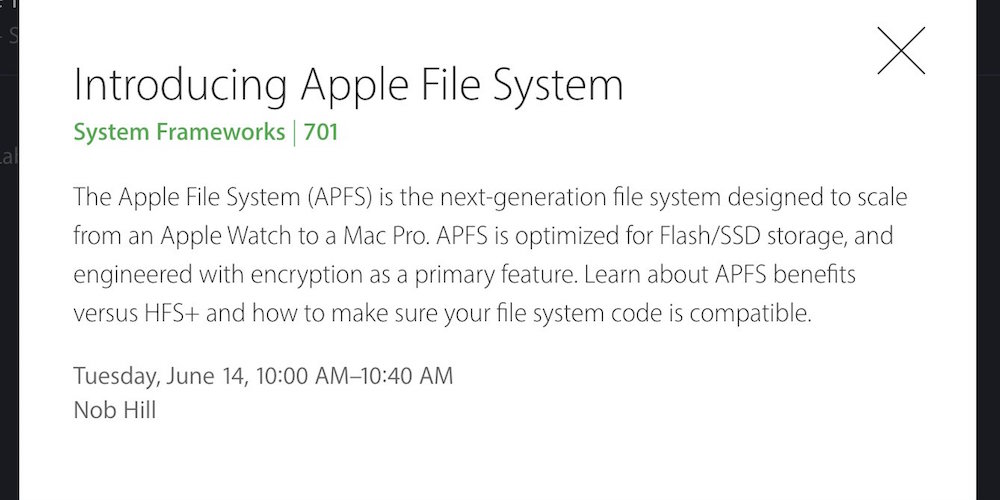 Apple File System (APFS) announced for 2017, scales 'from Apple Watch ...