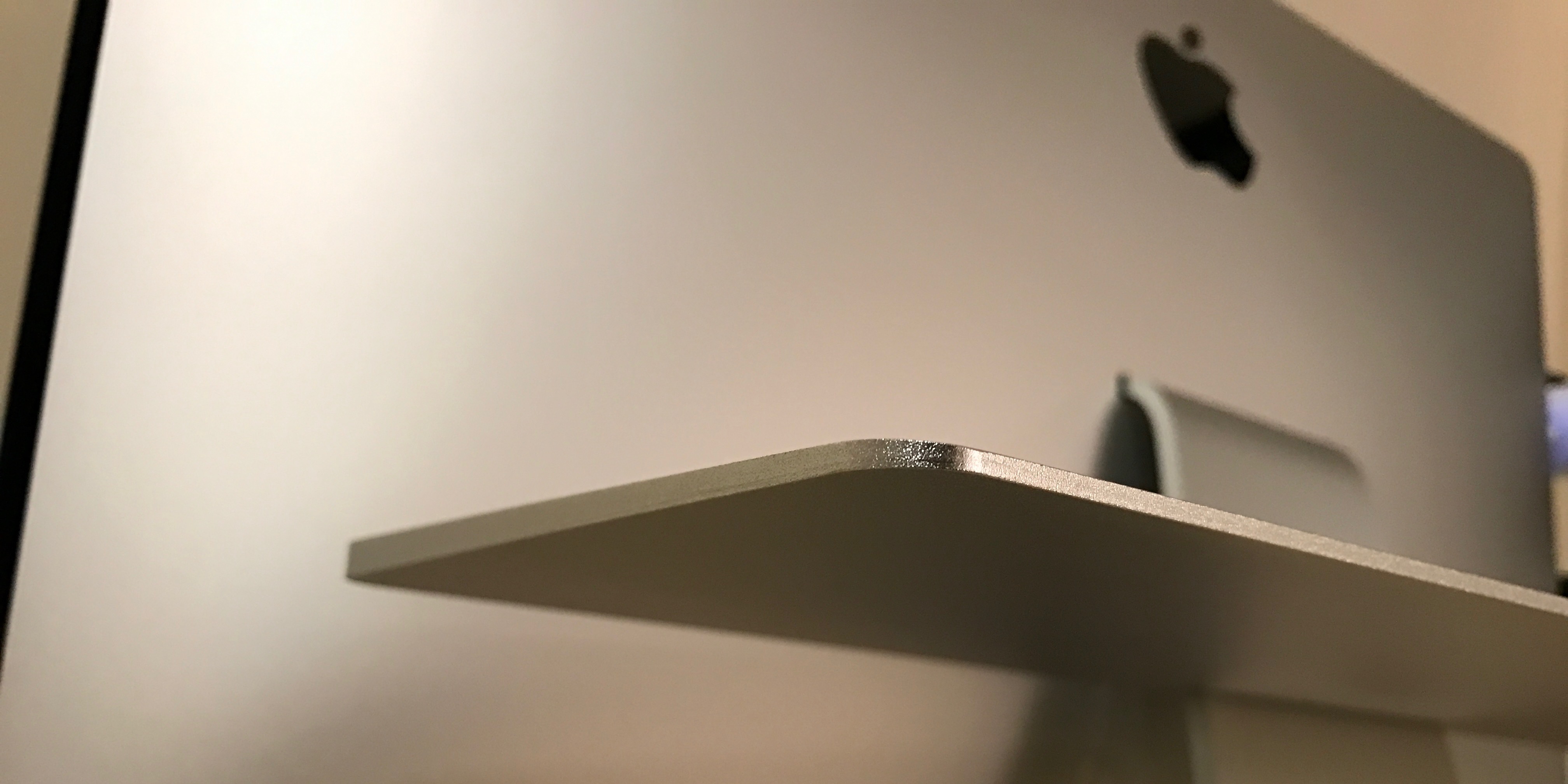 Review: Float Shelf is an aluminum-matching iMac stand for decluttering ...