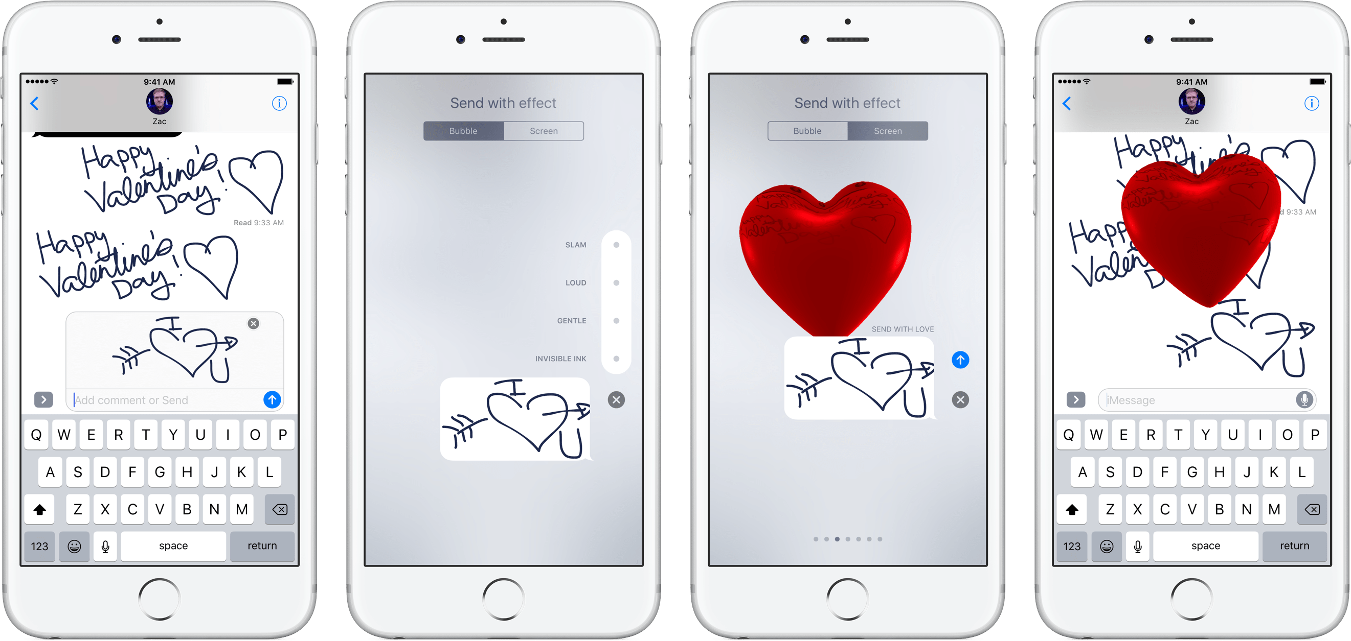 How to send Love screen effect, handwritten notes, and more over ...