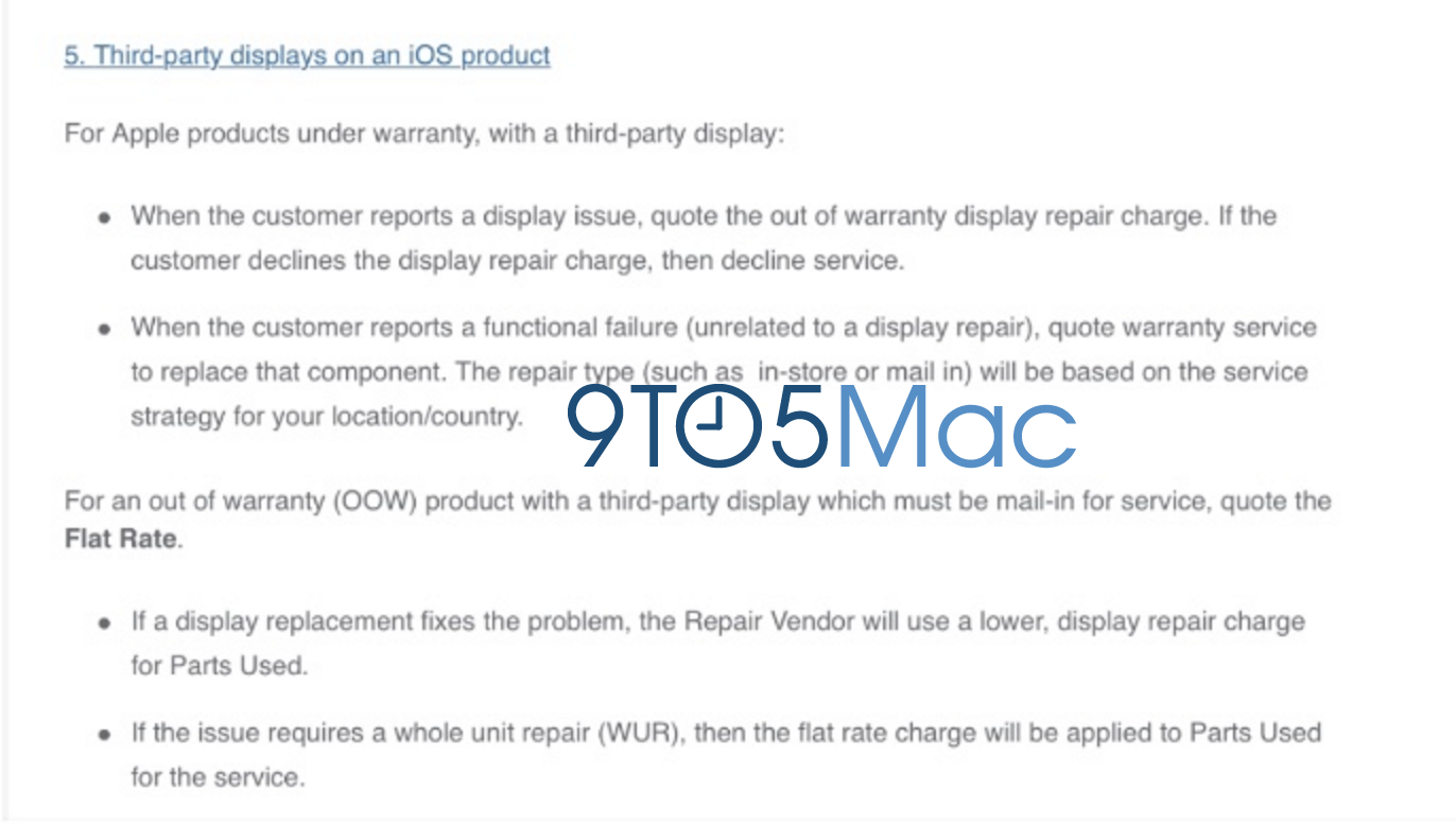 Apple shifts policy, says third-party screen repairs no longer void ...