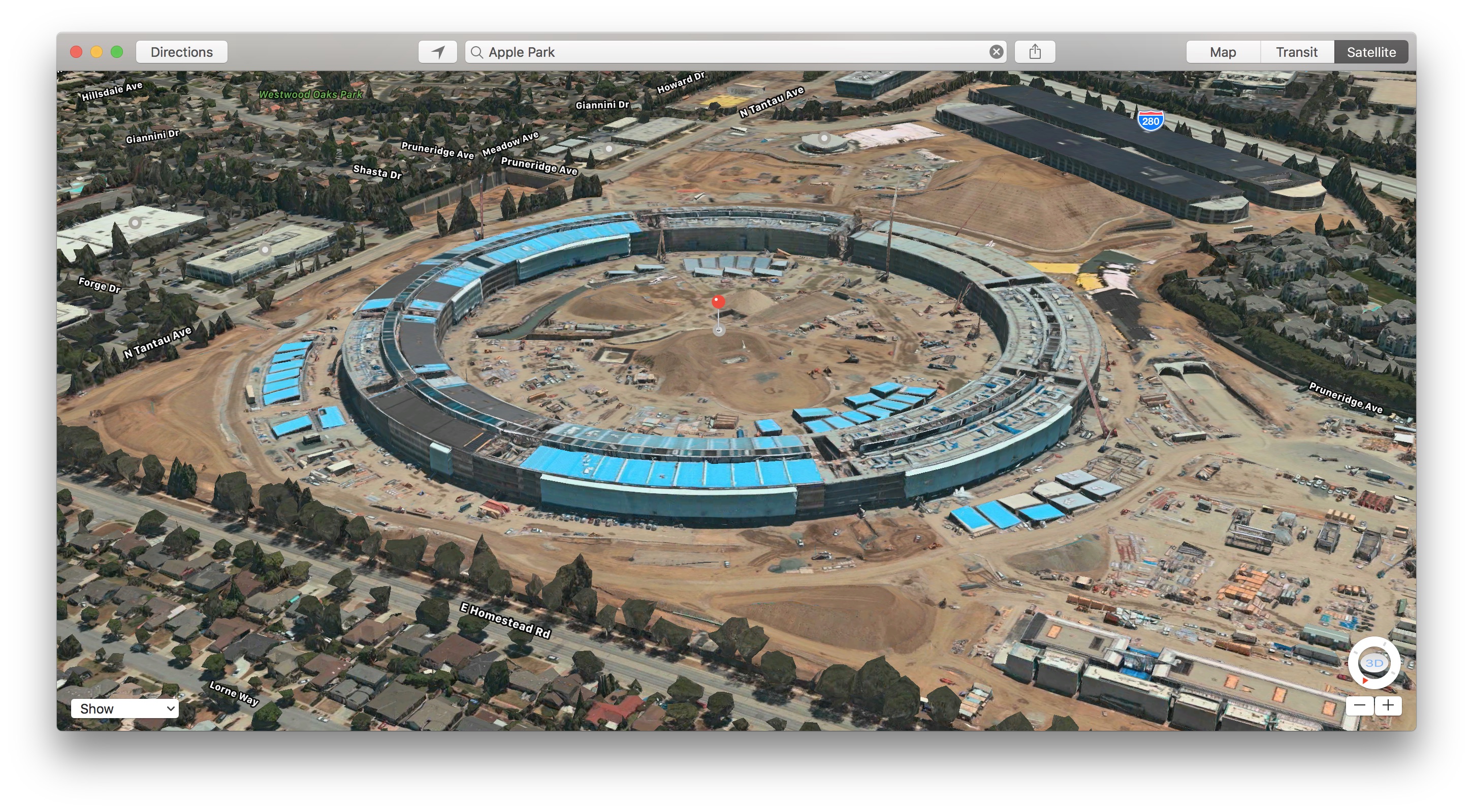 Apple Maps updated with proper Apple Park details and satellite imagery ...