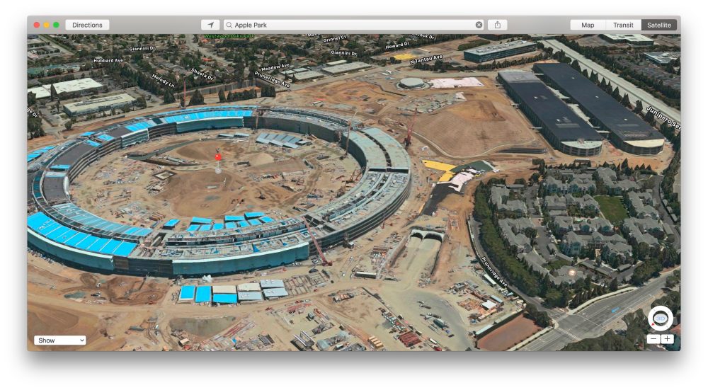 Apple Maps updated with proper Apple Park details and satellite imagery ...