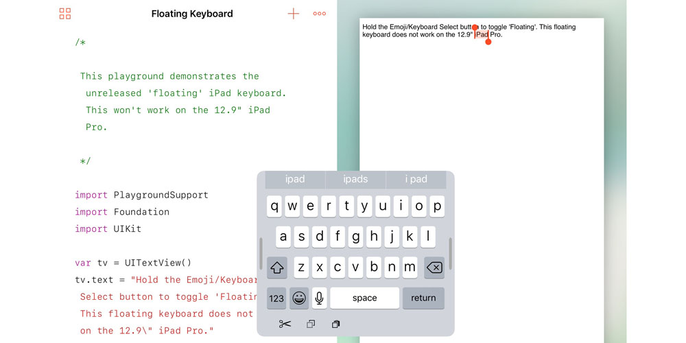 You can now try out the hidden 'floating' iPad keyboard in iOS 10.3 ...