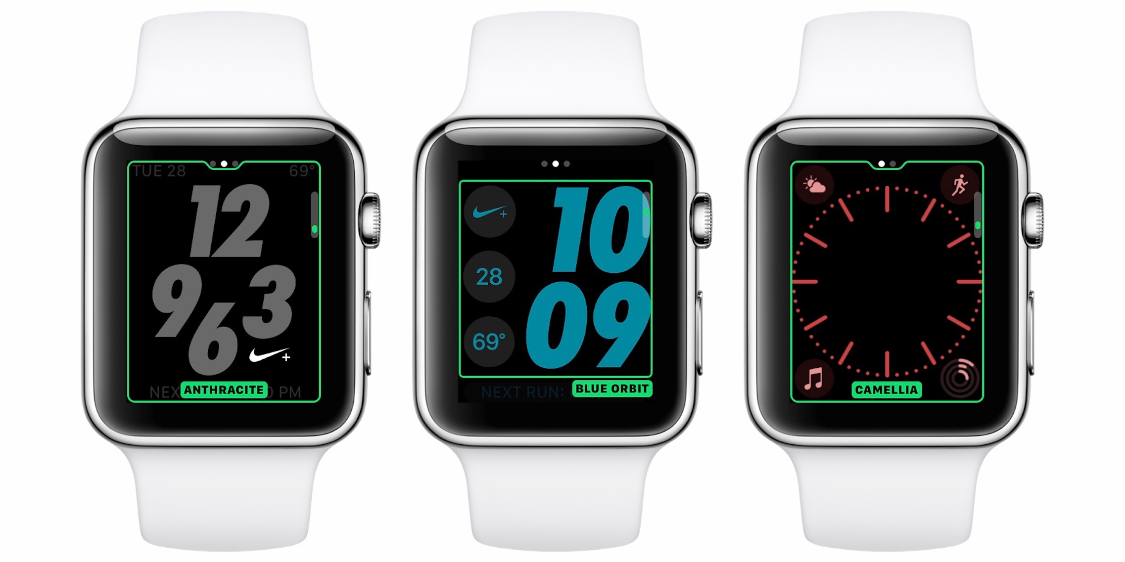 watchOS 3.2 brings 6 unique face colors to Apple Watch Nike+, new band ...