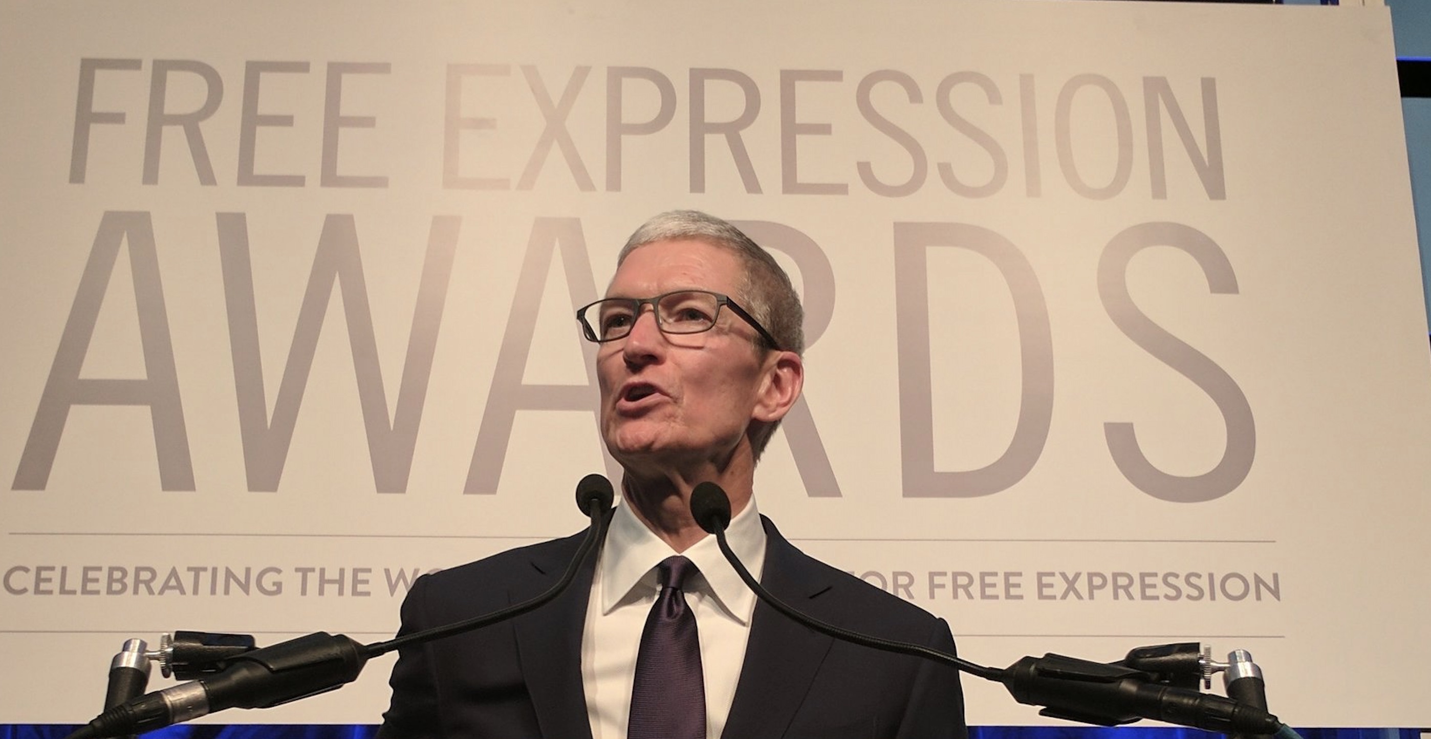 Tim Cook accepts Free Expression Award, talks value of free speech ...