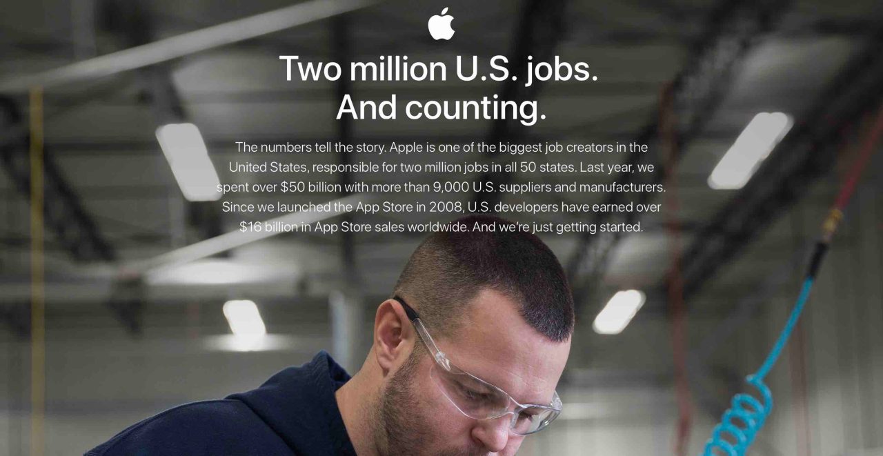 Apple launches new website touting contributions to United States ...