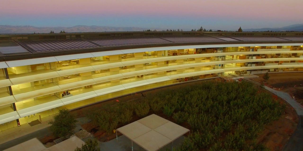 Latest 4K Apple Park drone video drops down inside the spaceship ring ...