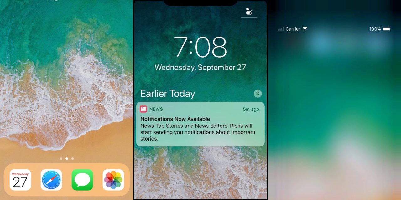 New betas show off iPhone X lock screen and home screen experience ...