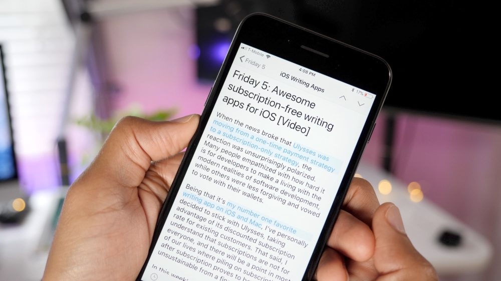 Friday 5: Awesome subscription-free writing apps for iOS [Video] - 9to5Mac