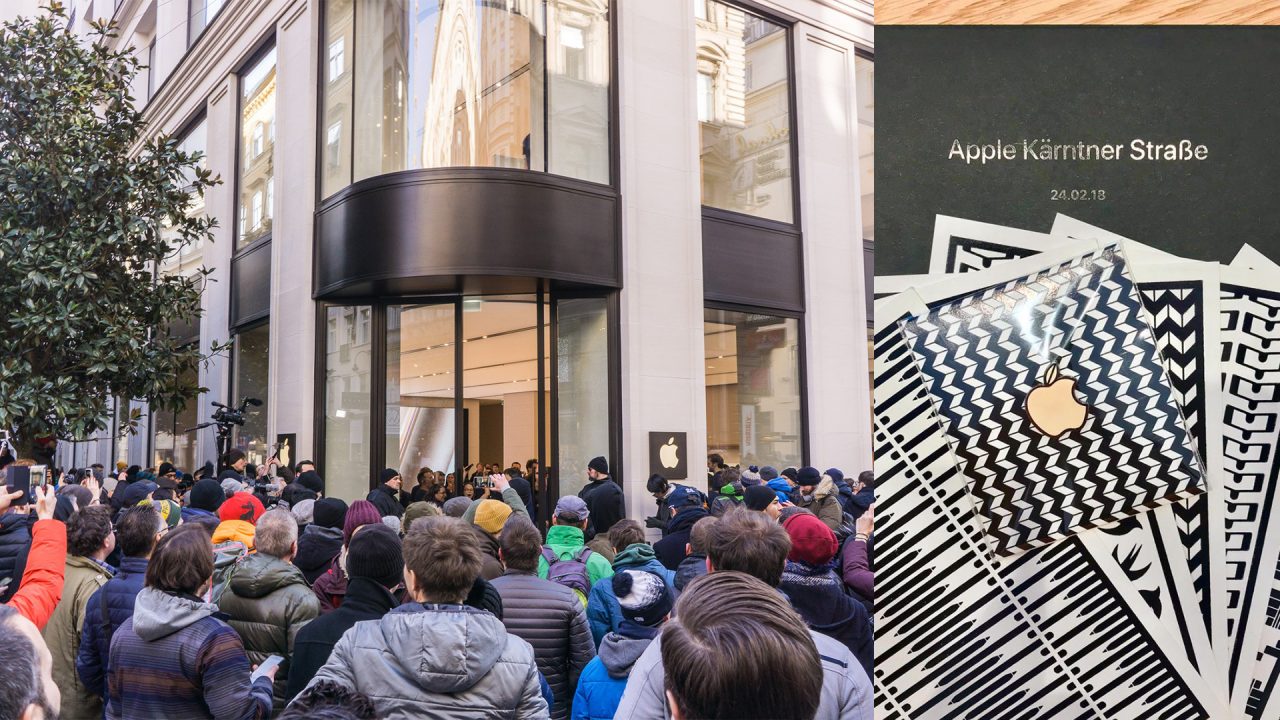 Apple welcomes crowds of customers celebrating grand opening of first ...