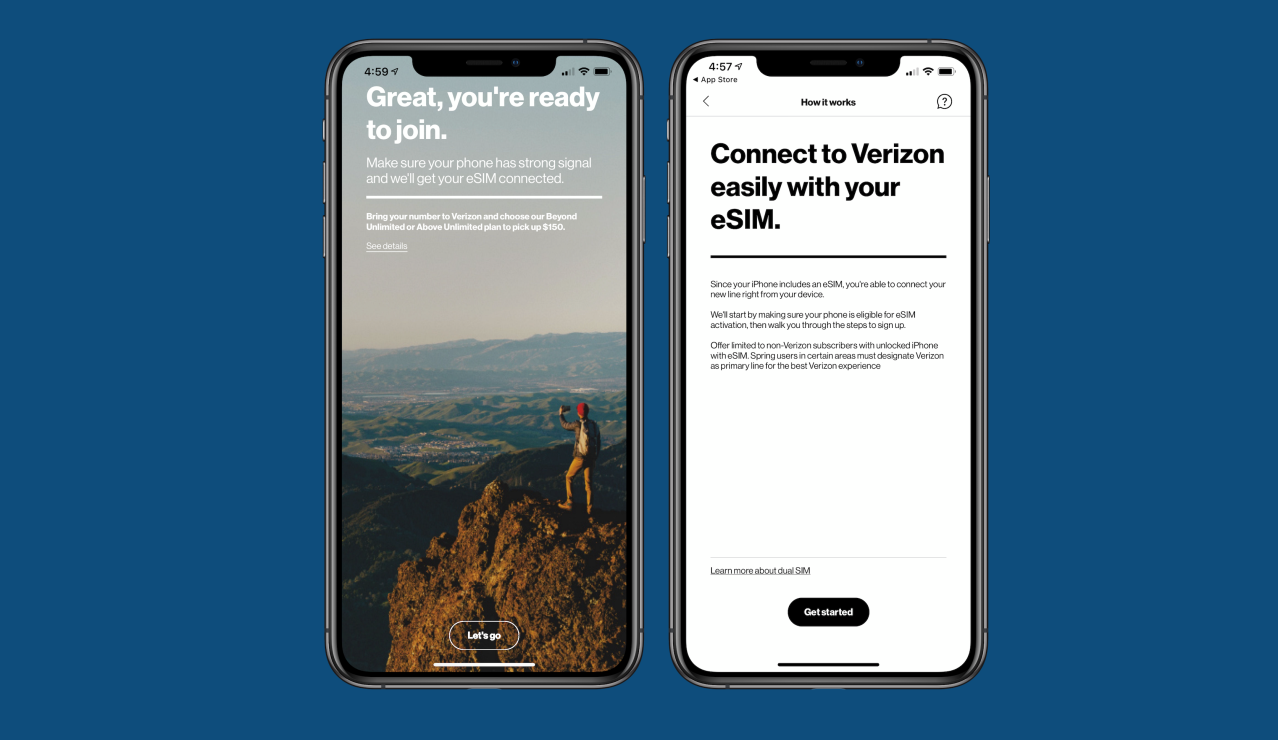 Verizon updates 'My Verizon' app for iOS with support for in-app eSIM ...