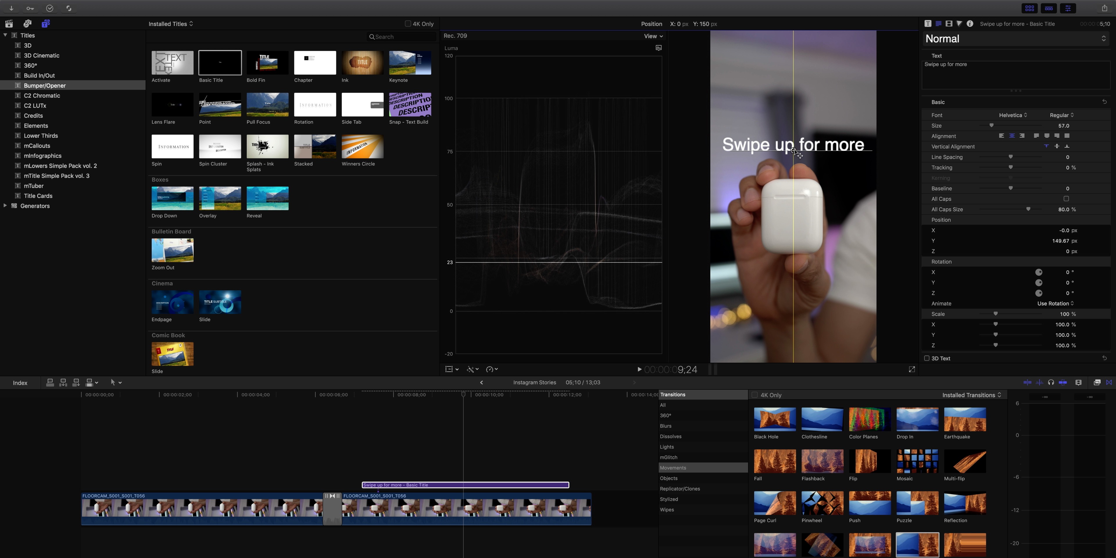 Final Cut Friday: Creating vertical videos for Instagram Stories in FCP ...