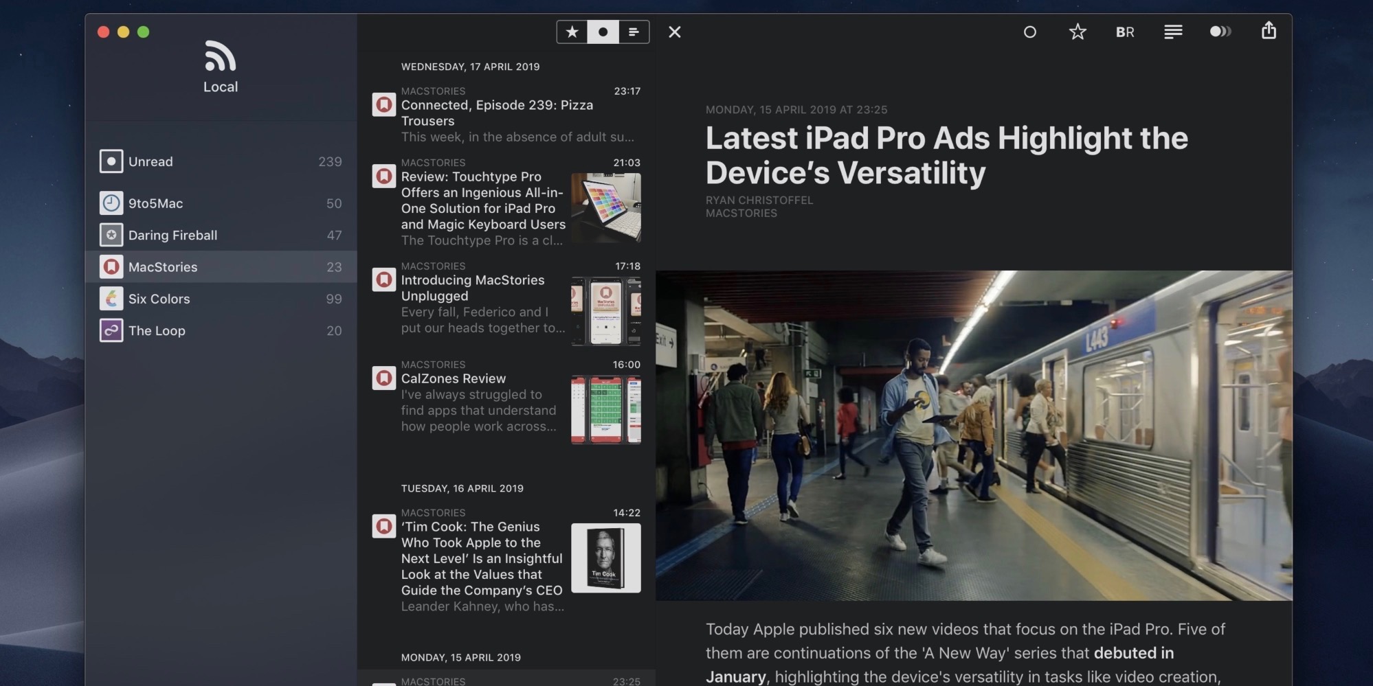 Reeder 4 RSS app launches for Mac and iOS with automatic dark mode, iCloud syncing, Bionic ...