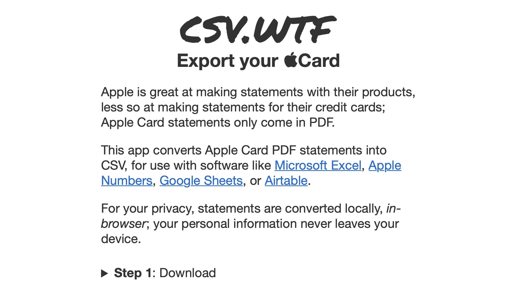 This simple tool converts your Apple Card PDF statements to CSV for ...