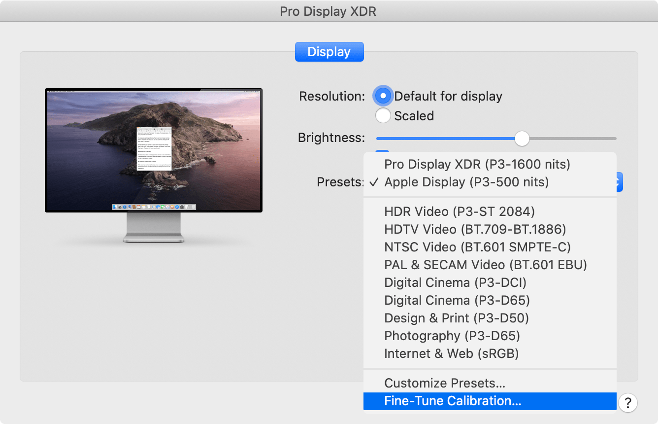 A look at the new Pro Display XDR fine-tune calibration settings in macOS Catalina 10.15.5 - 9to5Mac