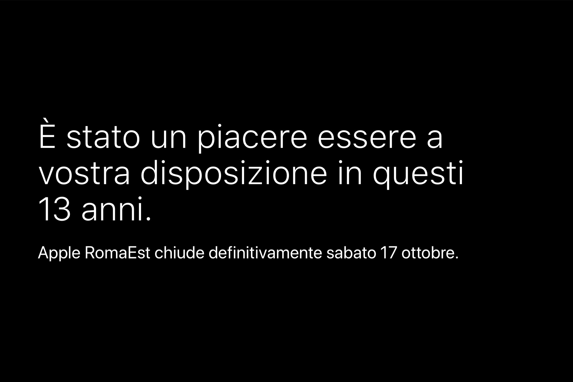Apple RomaEst closing permanently on October 17, making way for Via del ...