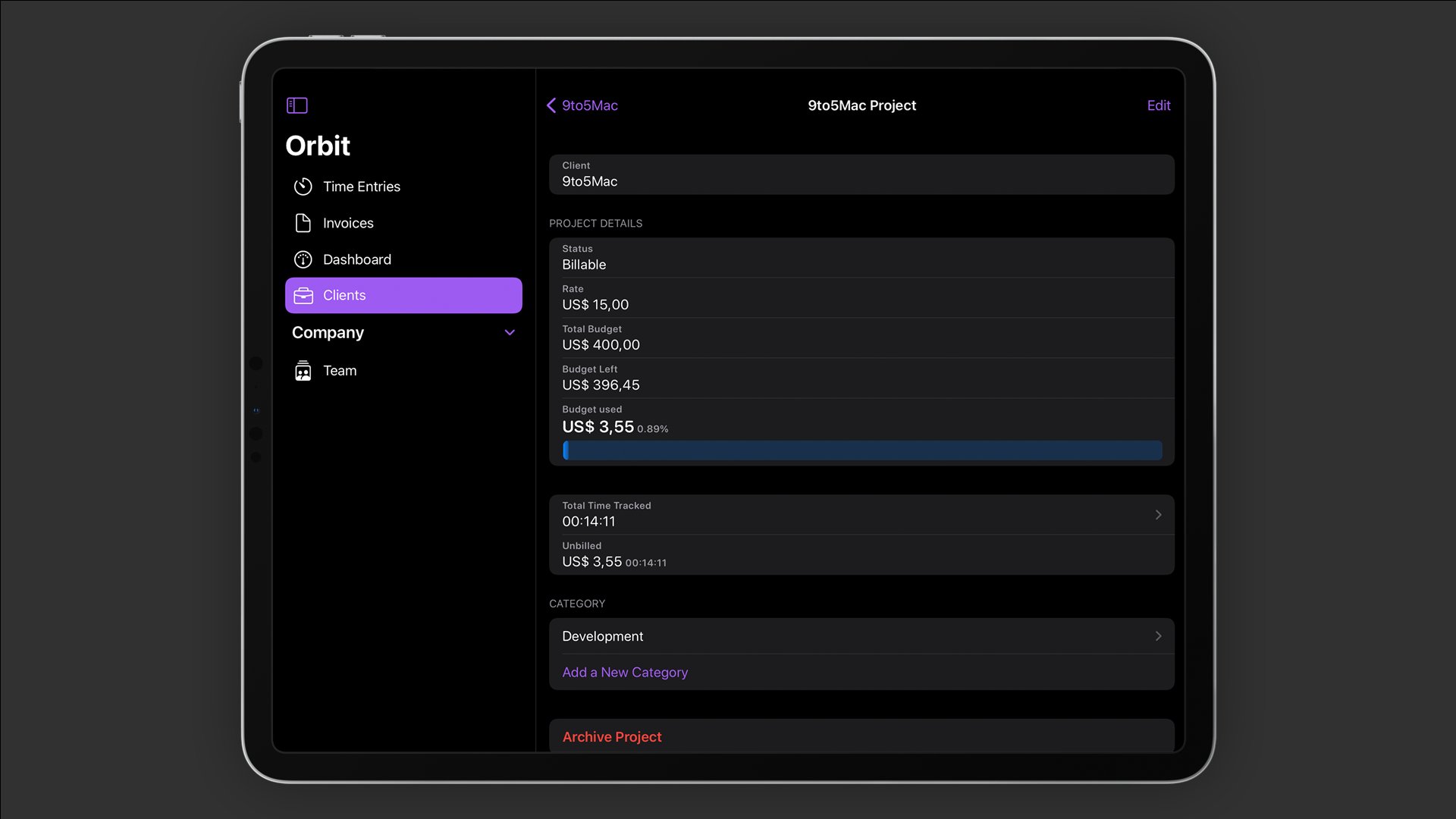 Orbit app lets you track and price your work hours with smart invoices ...