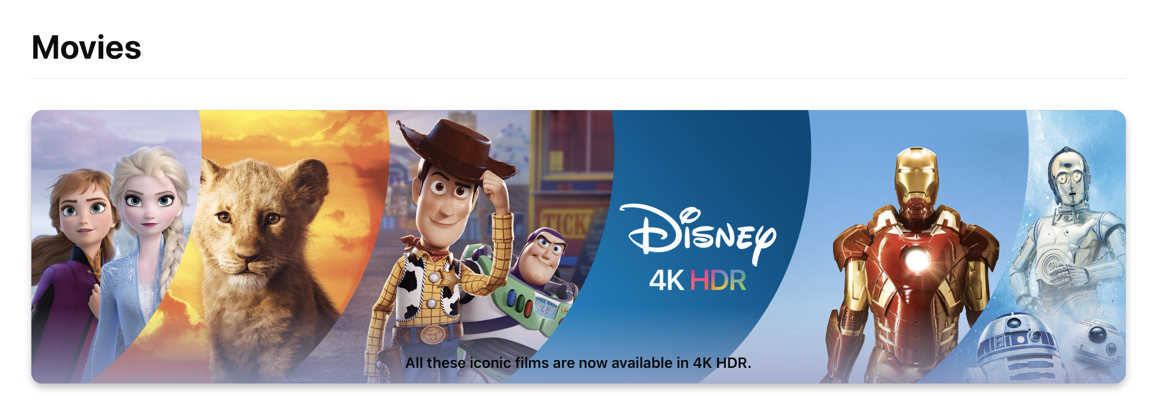 Disney movies now available in 4K through iTunes in select countries ...