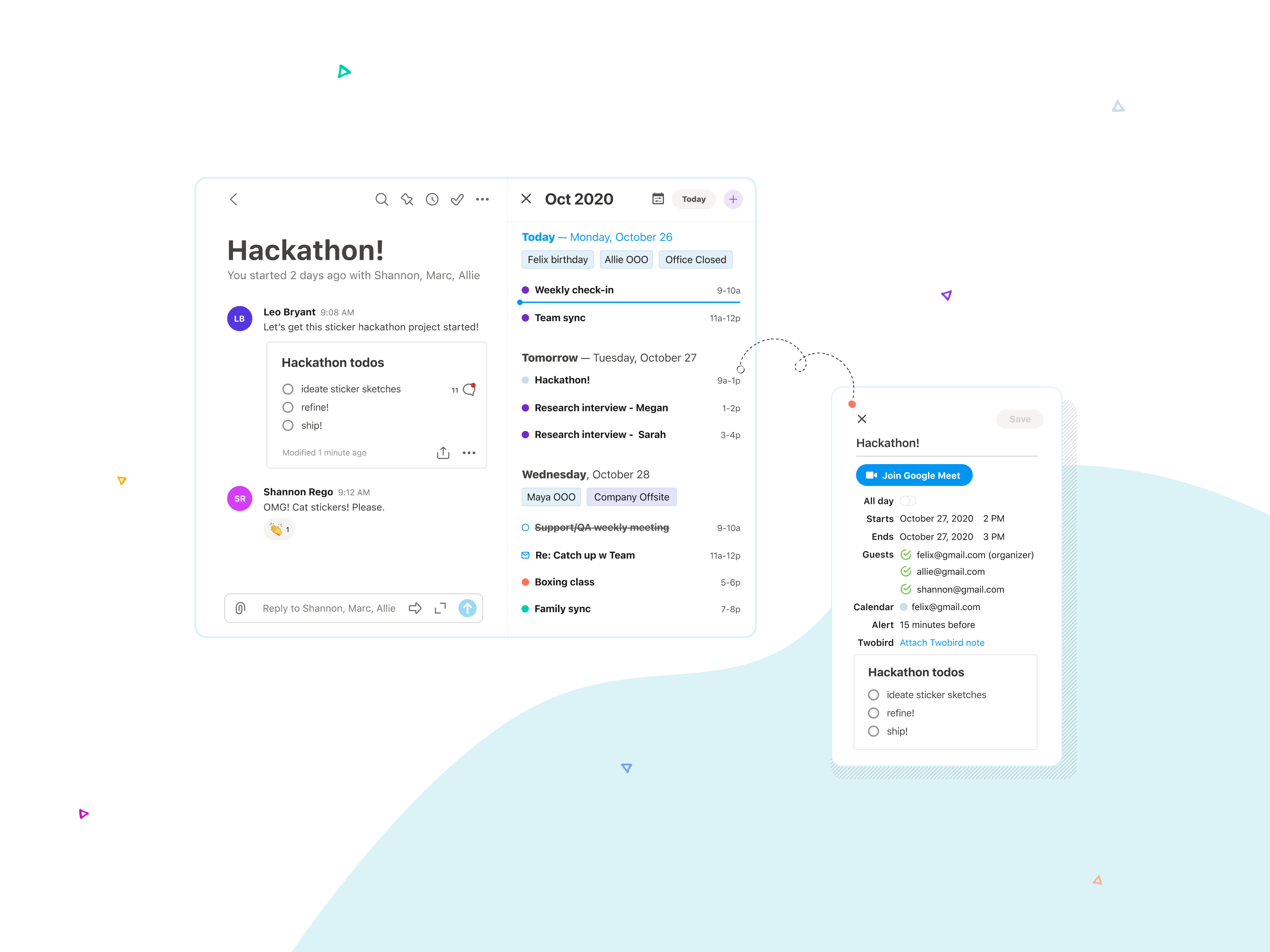 Twobird adds an integrated calendar to its simplified email app for ...