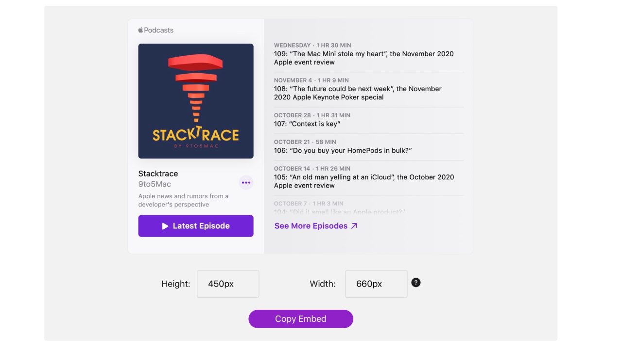 Apple Podcasts launches new embeddable web players for shows and ...