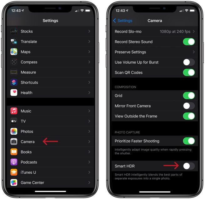 How to disable Smart HDR on iPhone 12 - Top Tech News