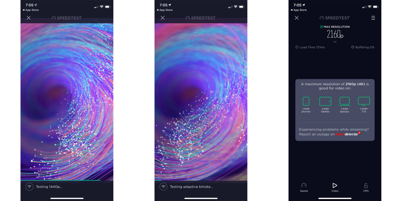 Test your streaming video connection in latest Ookla Speedtest app ...