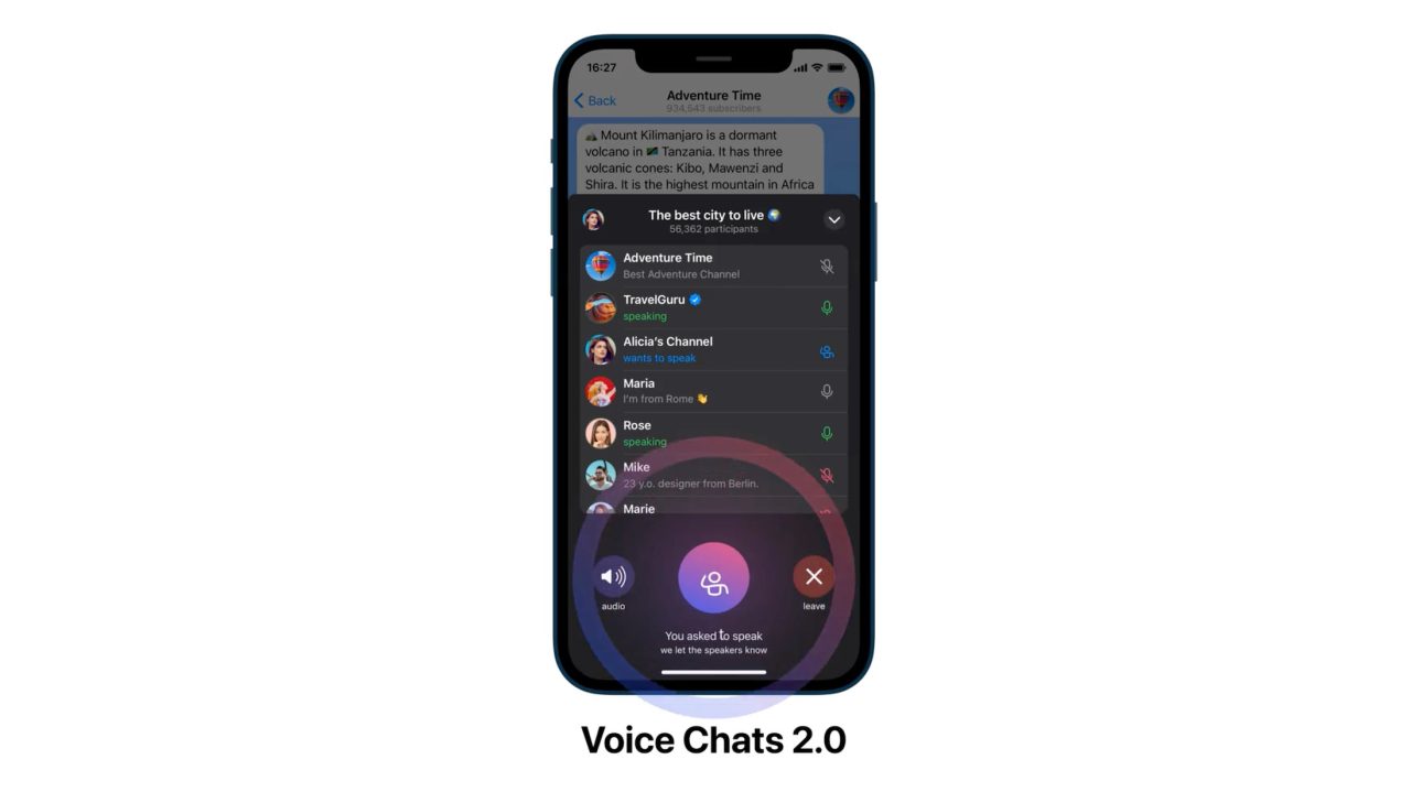 Telegram for iOS updated with new Clubhouse-like features for voice ...