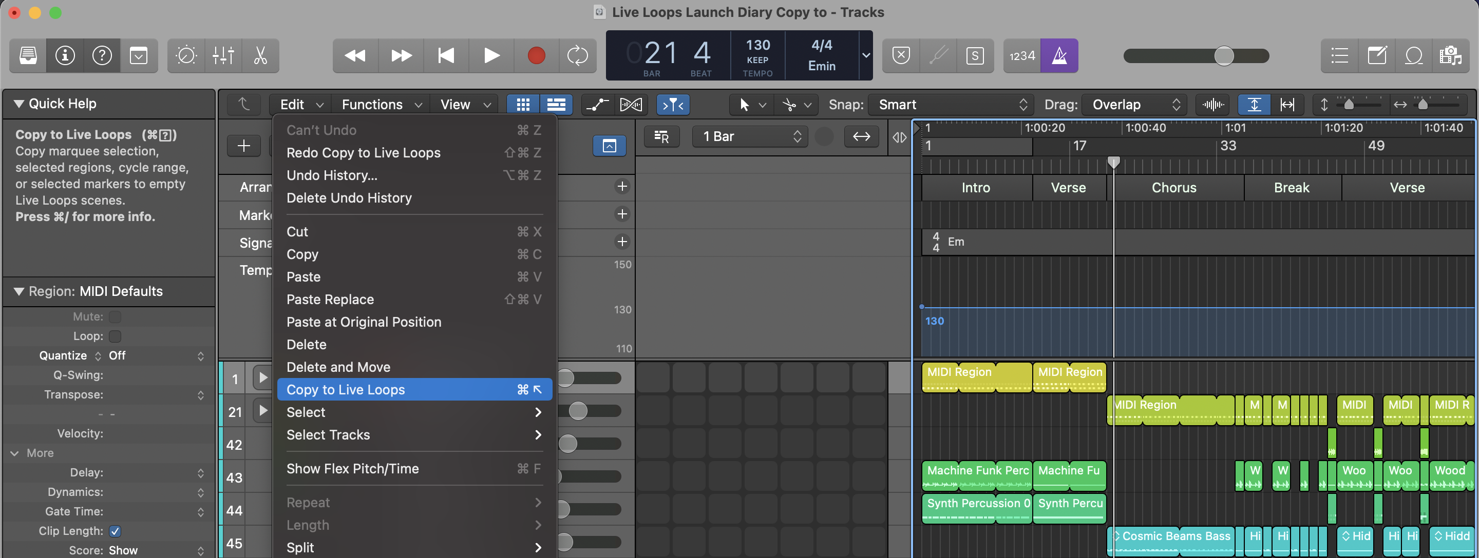 Copy to Live Loops: Transforming regions into cells in Logic Pro - 9to5Mac